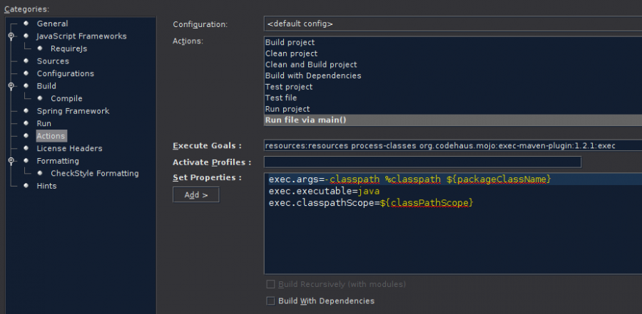 Netbeans maven customization hint | everflux